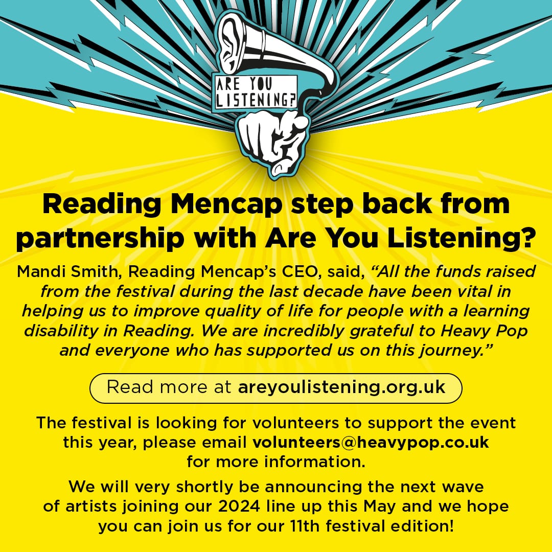 Fond farewell to partnership with Are You Listening? Festival - Reading Mencap